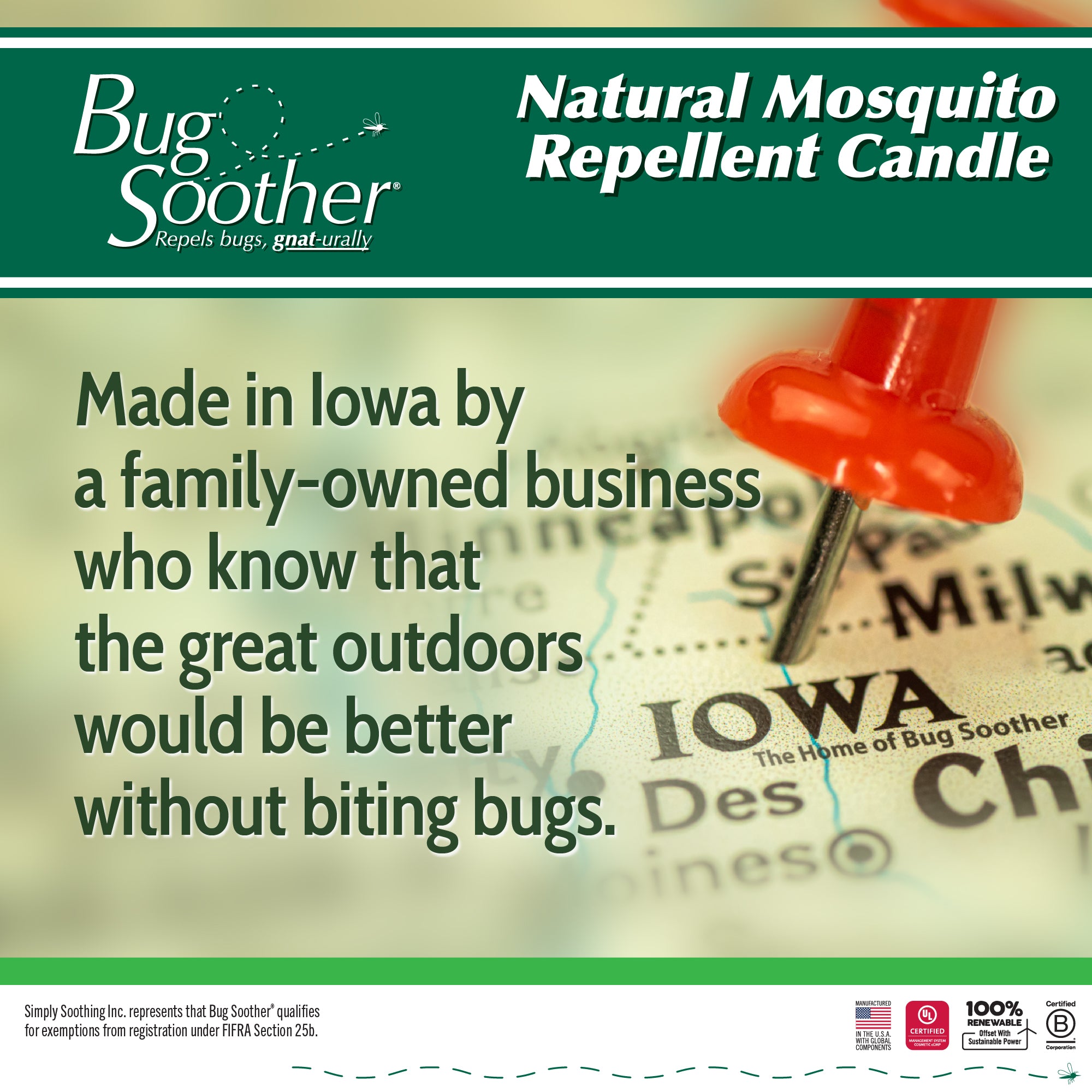 Bug Soother Bug Repellent Candle + 8 oz. and 1 oz. Spray Bottle Pack ...